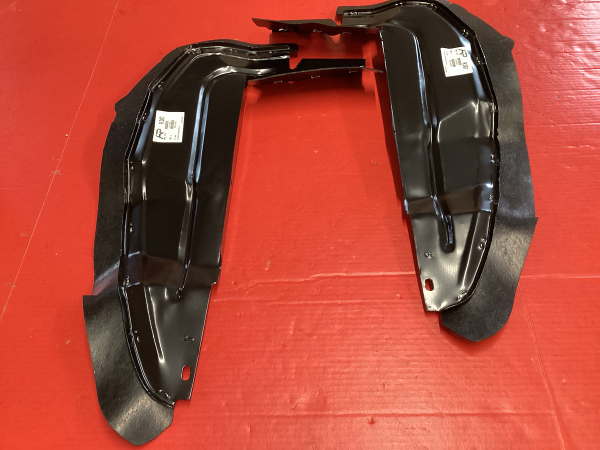 MUSTANG 1967-1968 INNER FRONT FENDER SPLASH SHIELDS WITH RUBBER ATTACH ...