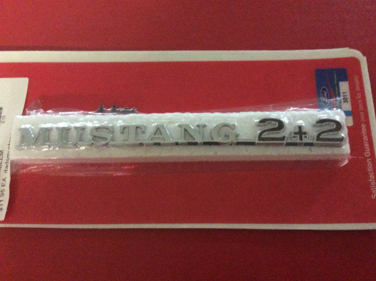 1965-66 Mustang Fastback 2 + 2 Front Fender Emblems – Dad's Mustang